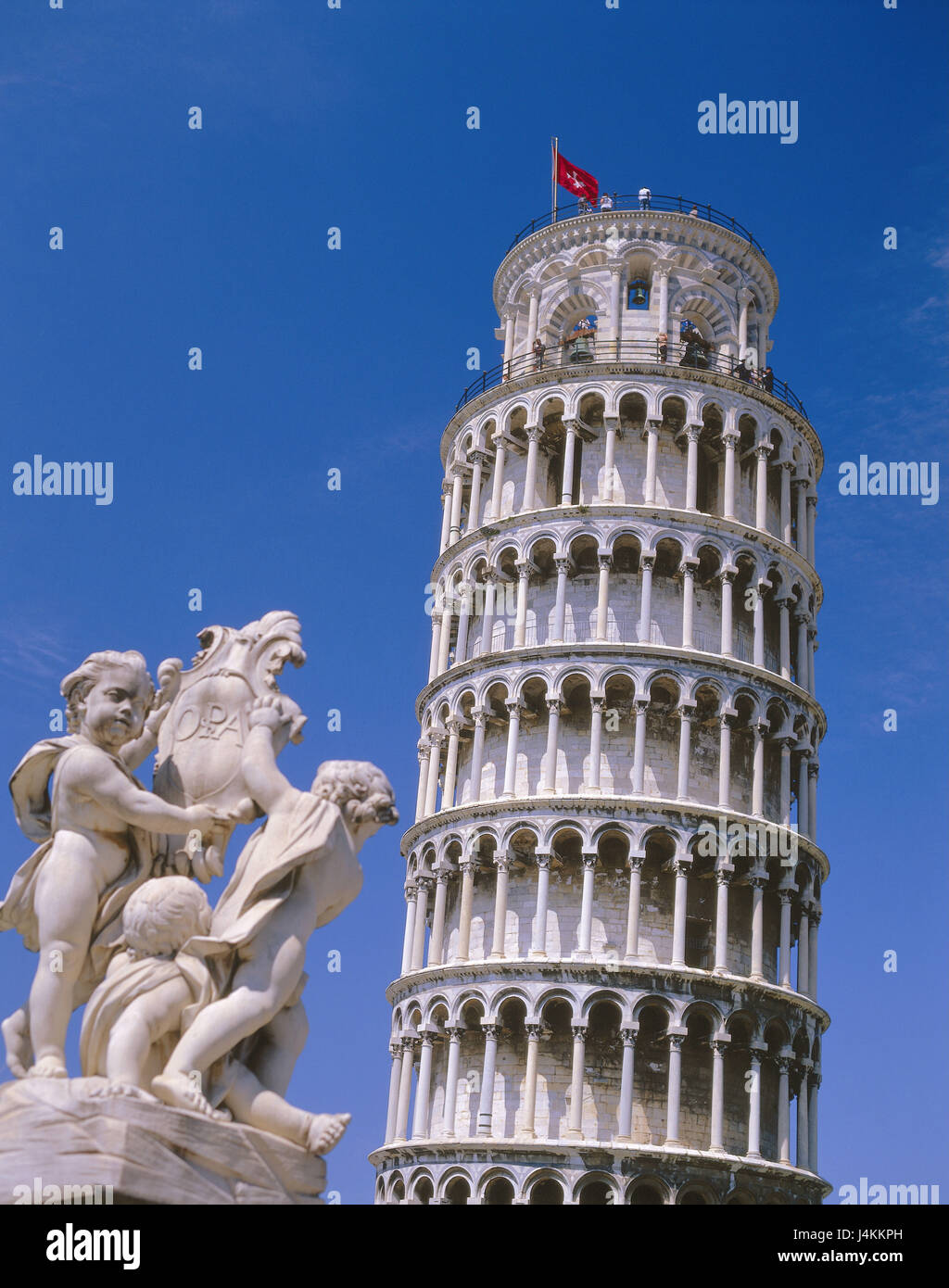Italy, Tuscany, Pisa, oblique tower, sculpture, detail Europe, Southern ...