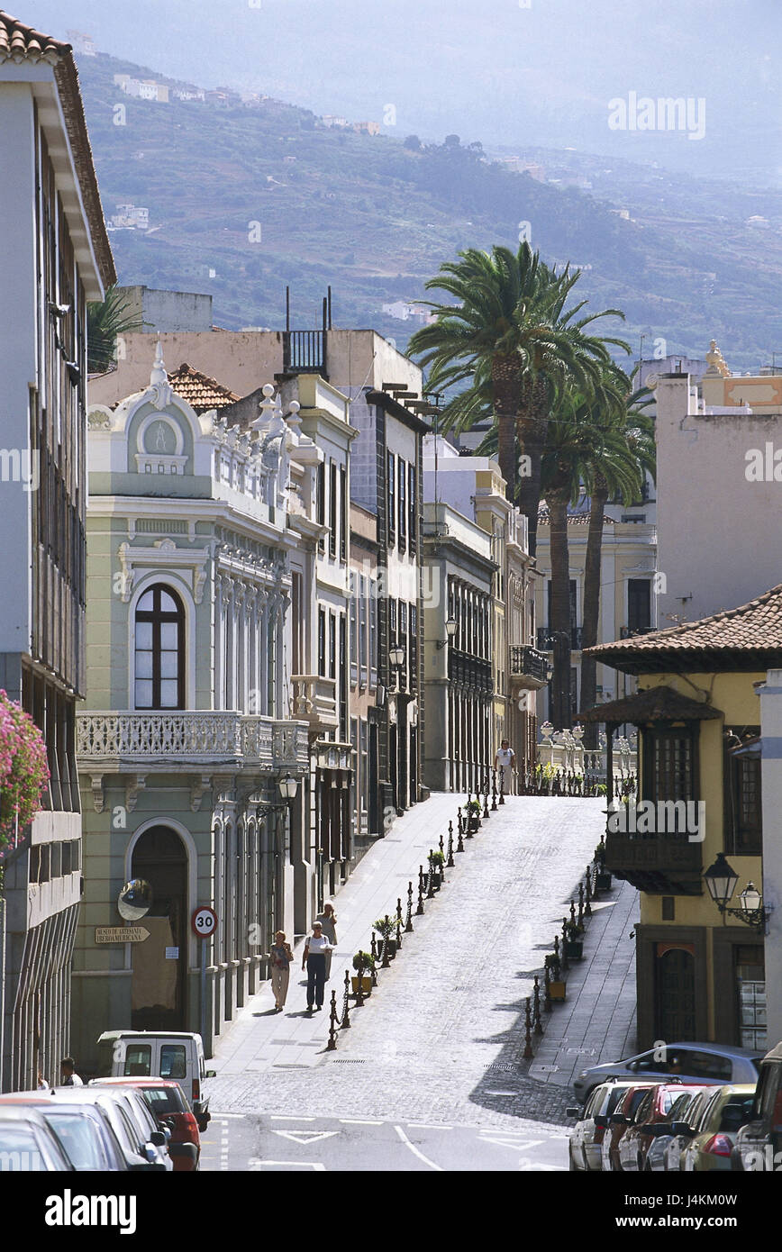 Spain, island Tenerife, La Orotava, town view, to call del Escultor ...