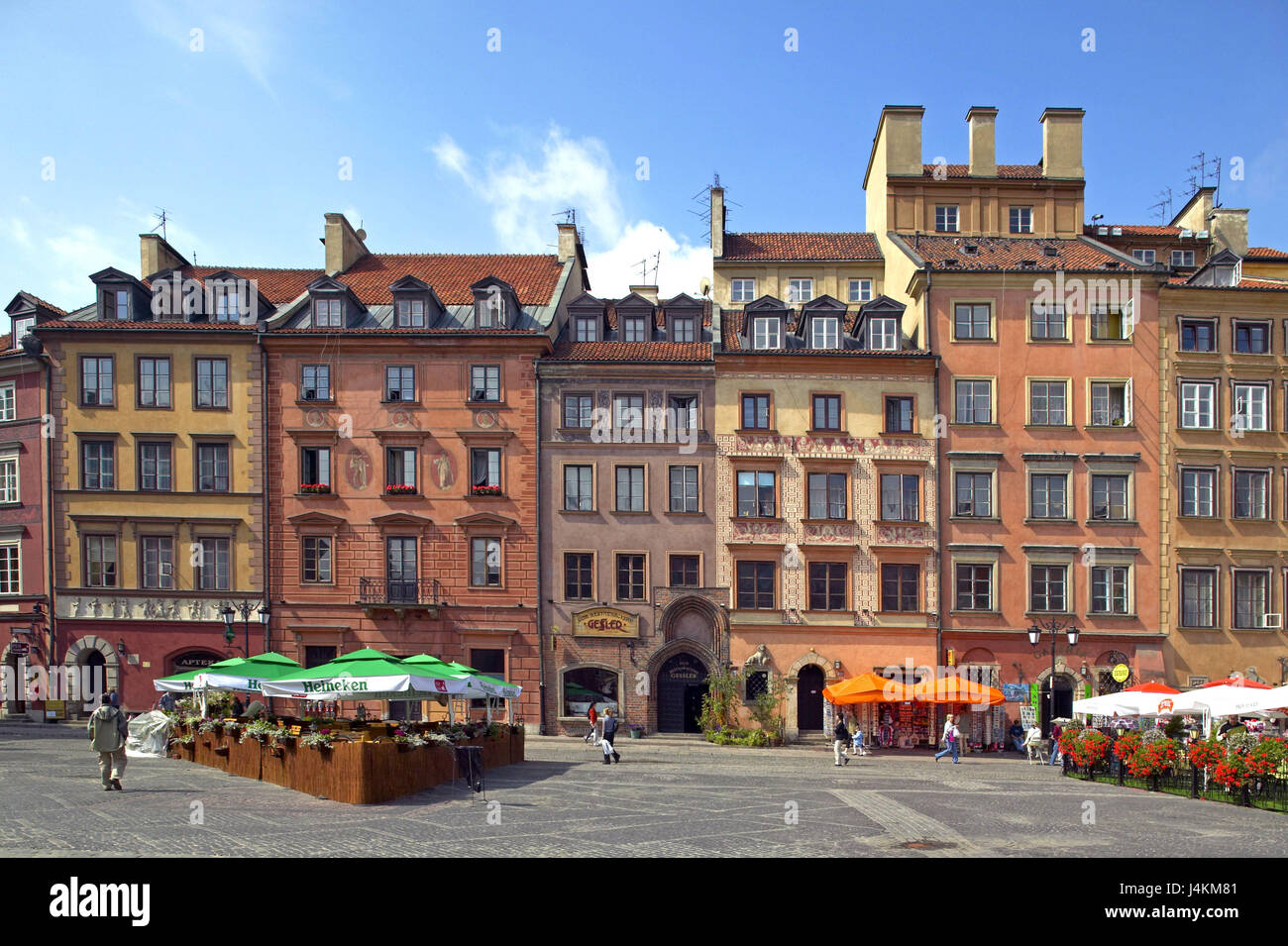 Poland, Warsaw, Old Town, marketplace, street cafes of Europe, East ...