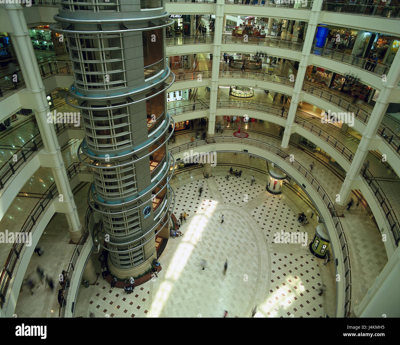 Malaysia, Kuala Lumpur, shopping centre, interior view inside, town ...