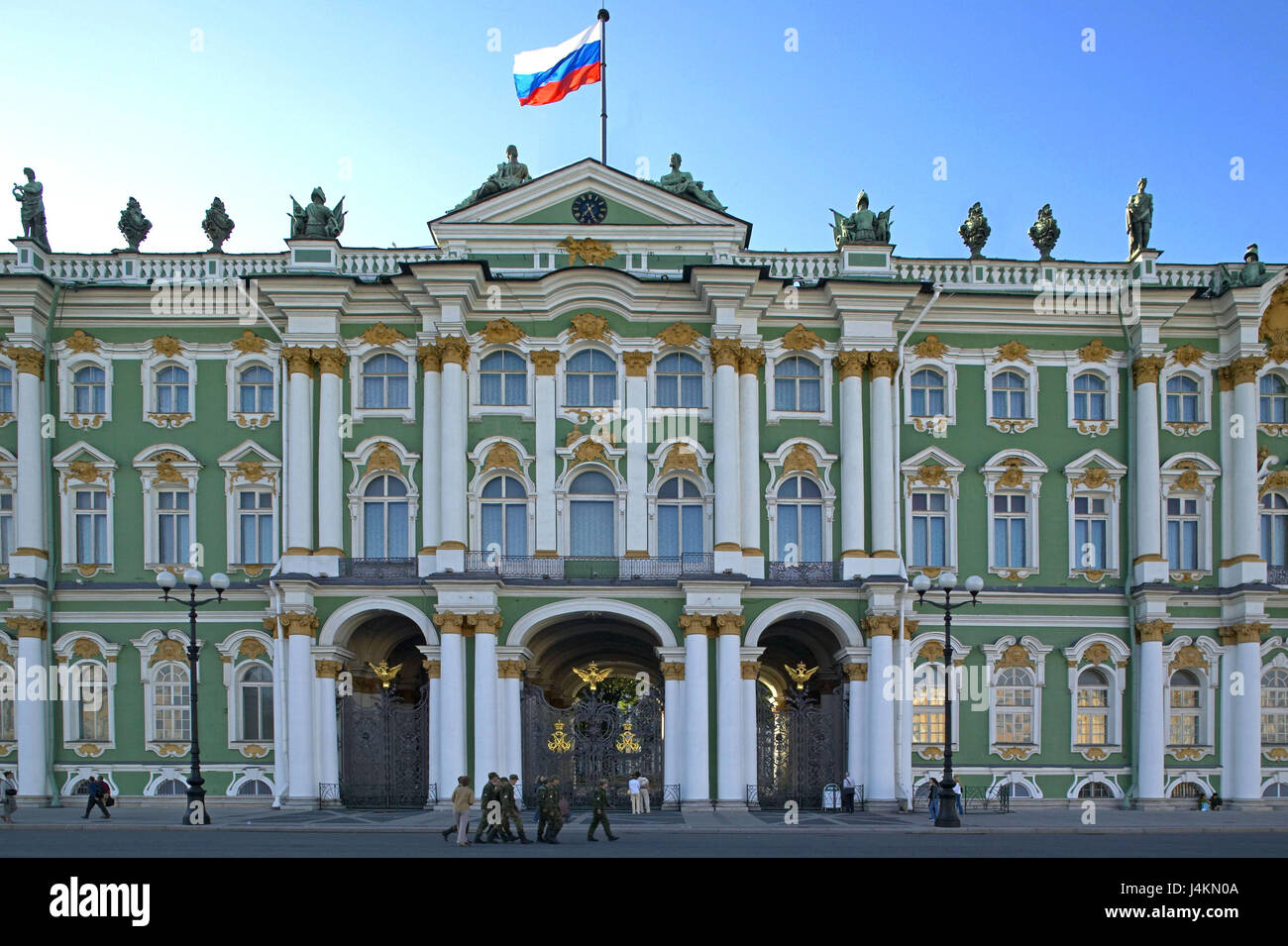 Russia, St. Petersburg, winter palace, facade, detail, town ...