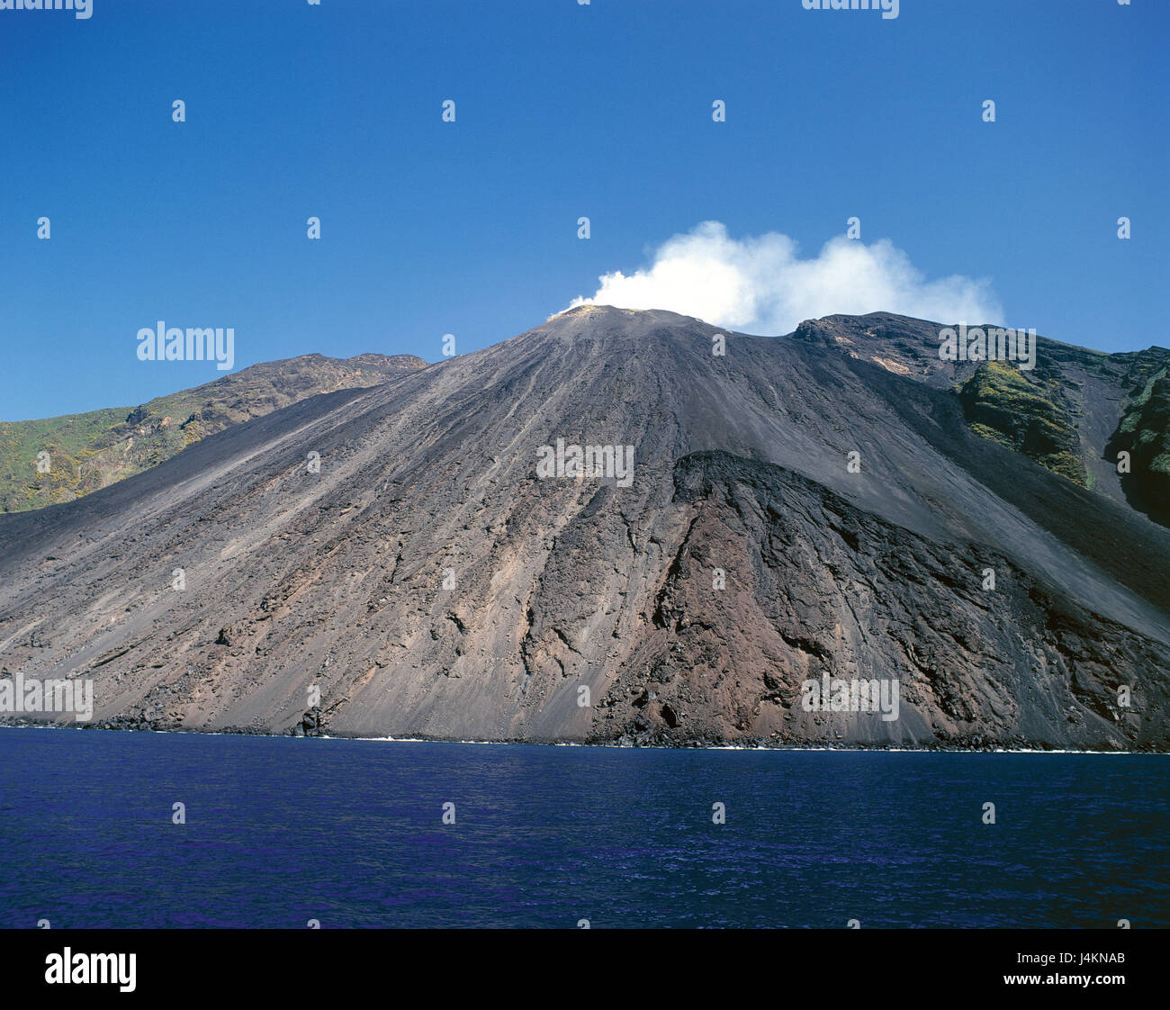 Italy, Sicily, the Lipari Islands, Stromboli, volcano, slope, lava ...