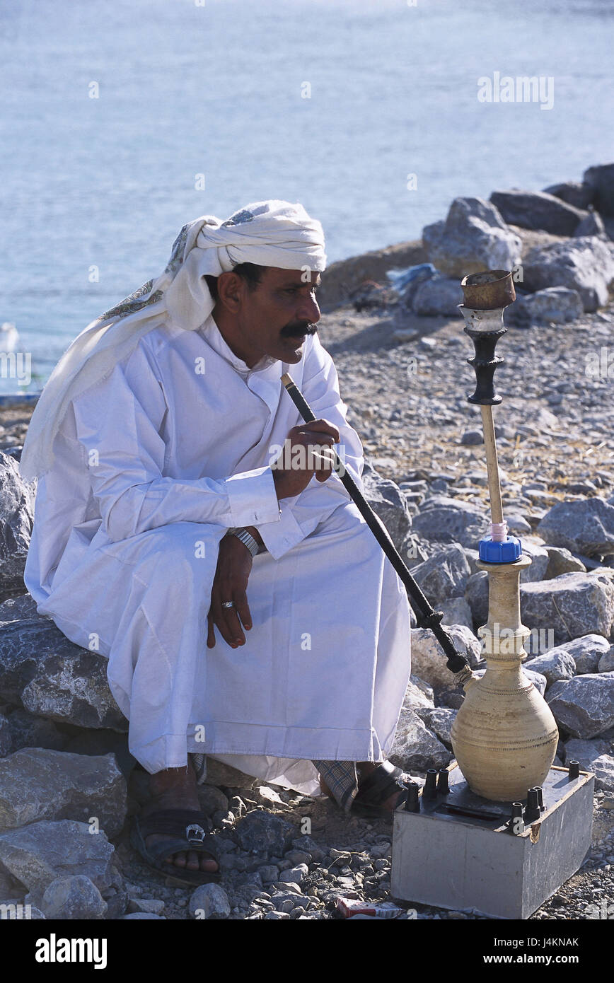 Oman, Musandam region, coastal region, principal place Al-Khasab ...