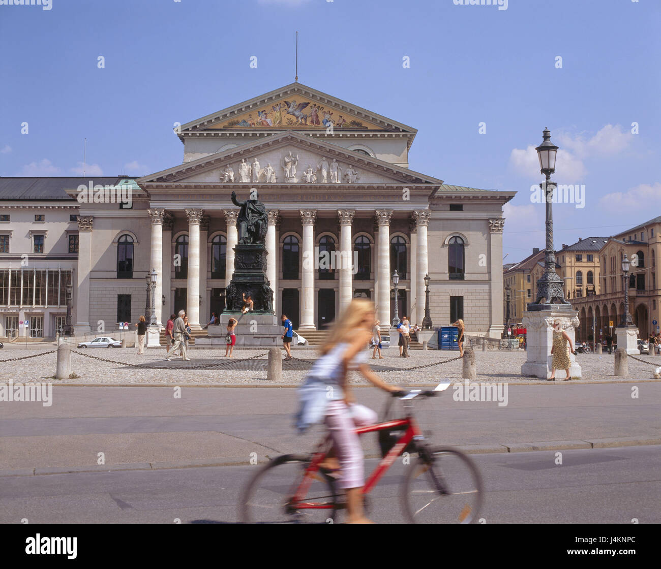 Germany, Bavaria, Munich, Max's Joseph square, national theatre, passer ...