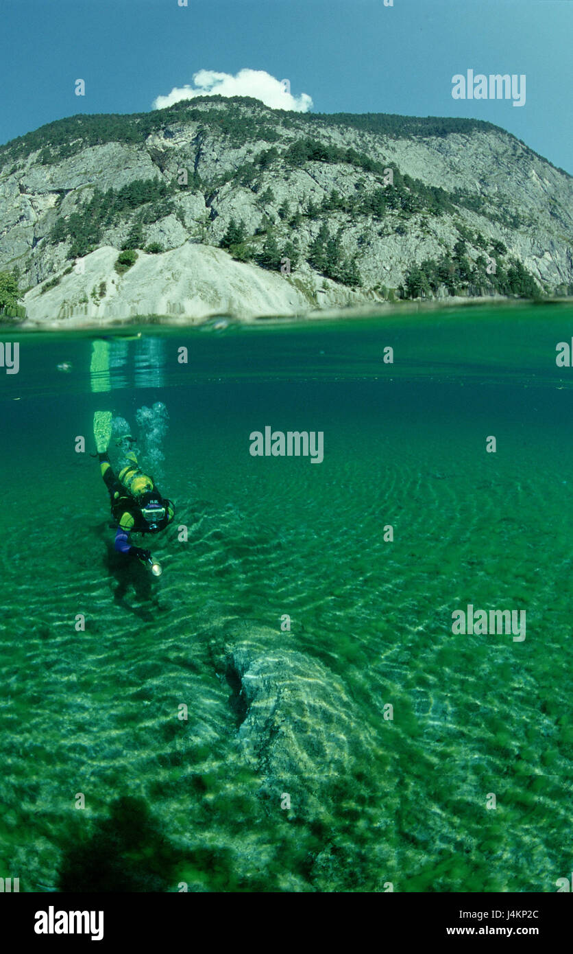 Scuba diver in mountain brine hi-res stock photography and images - Alamy