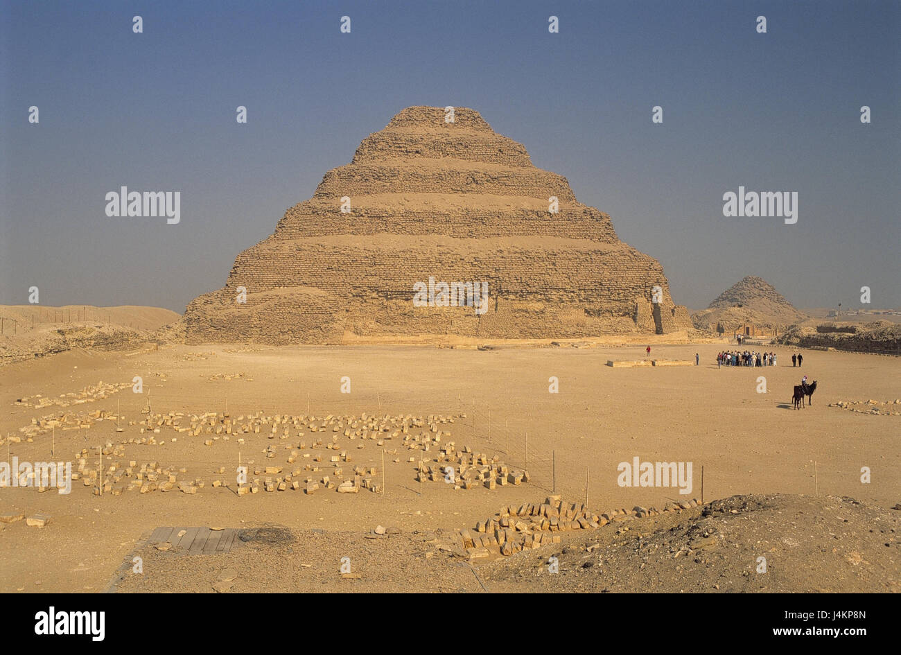 Egypt, Sakkara, step pyramid outside, Africa, East, Saqqara, pyramid ...