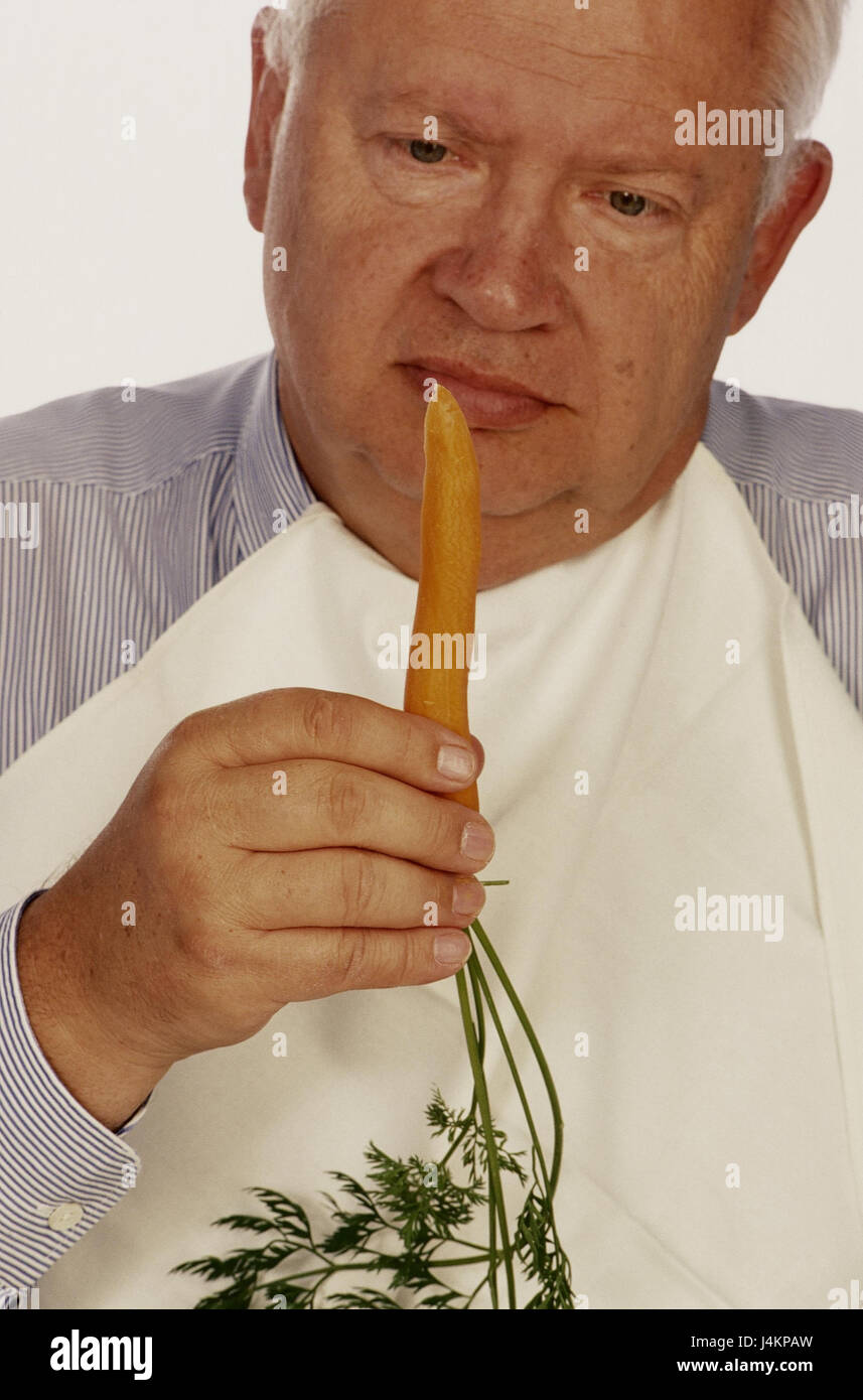 Boss, carrot, look, portrait man, thickly, overweight, napkin ...