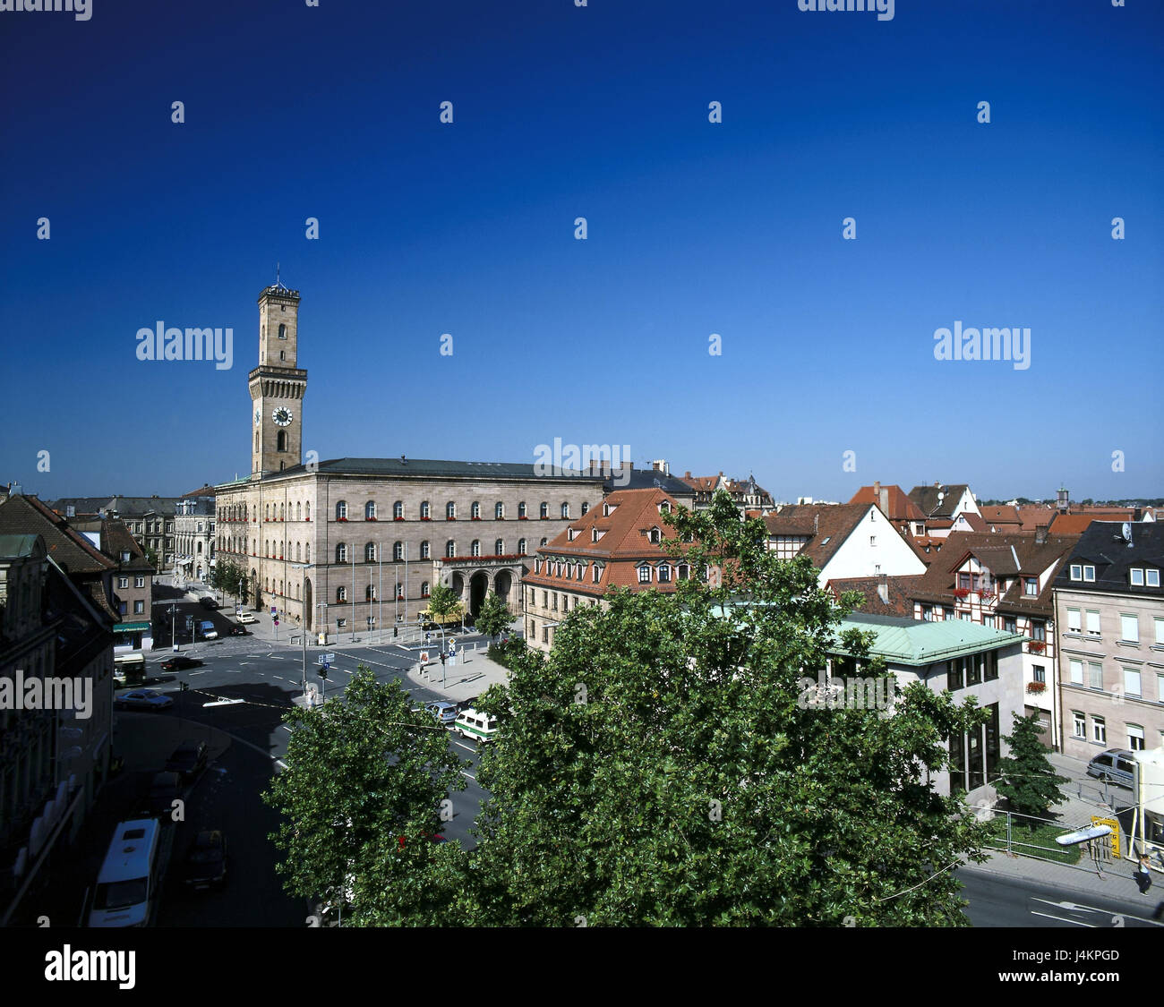 Germany, Bavaria, Franconia, Fürth, town view, city hall outside ...