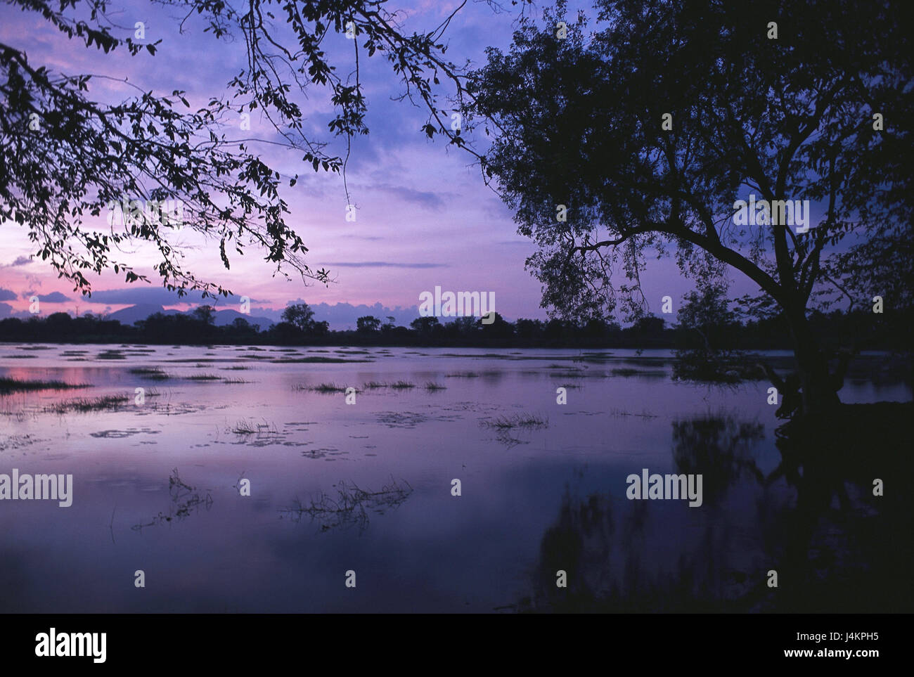 Sri Lanka, Kandy, lake, evening mood South Asia, island, island state ...