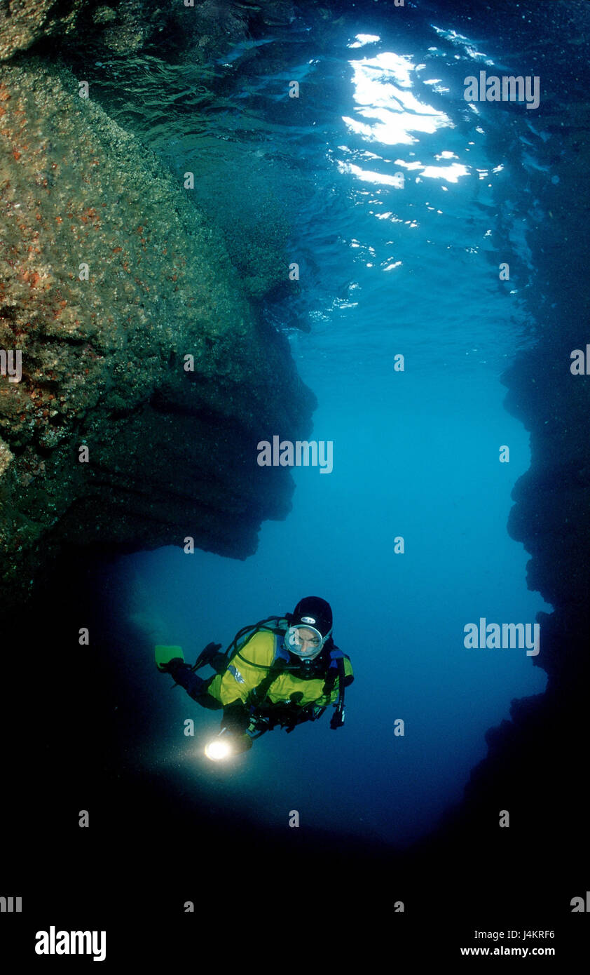 Diver, underwater pit, pit diving Stock Photo - Alamy