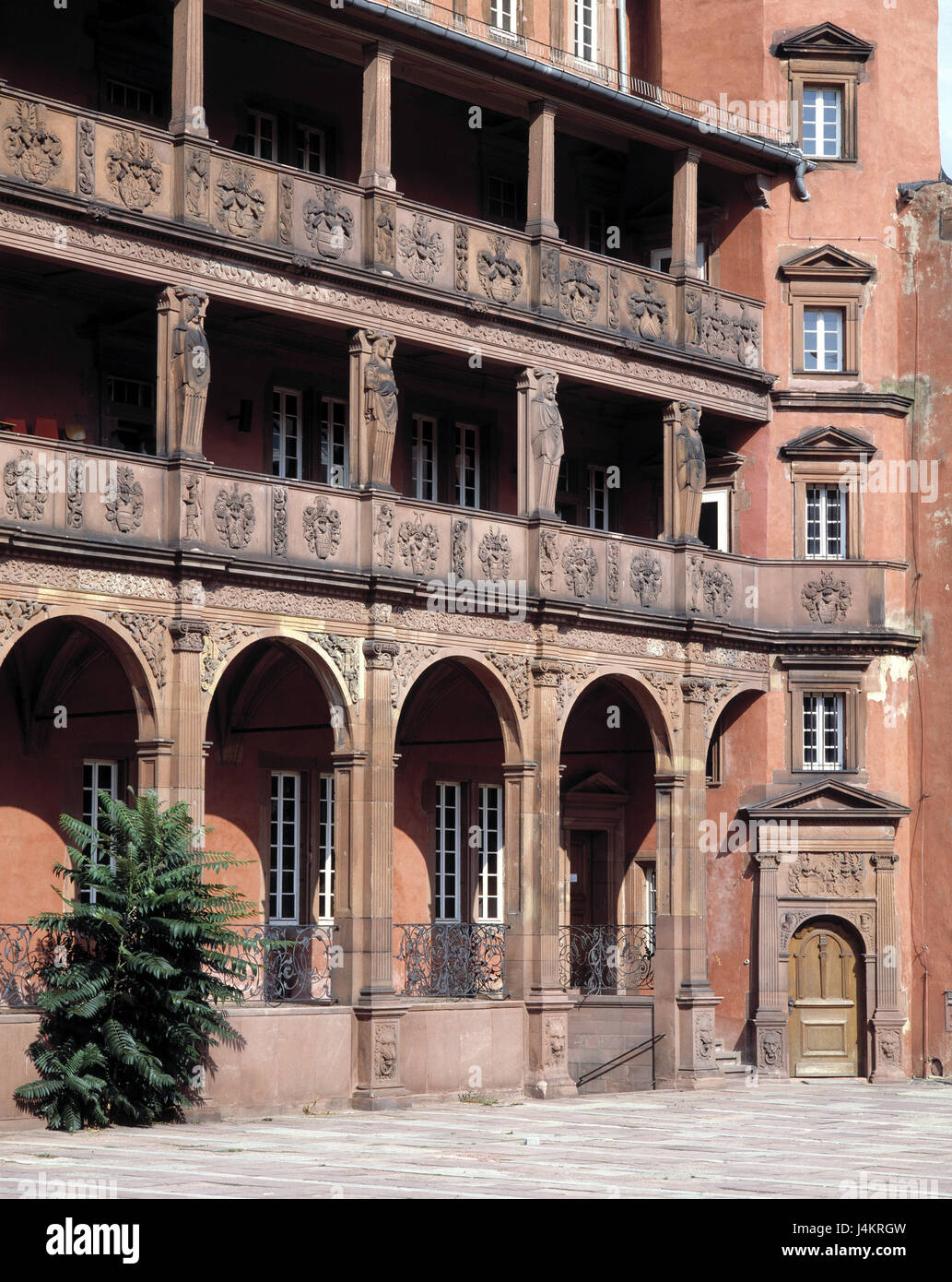 Germany, Hessen, Offenbach, Isenburger lock, detail, arcades Europe ...