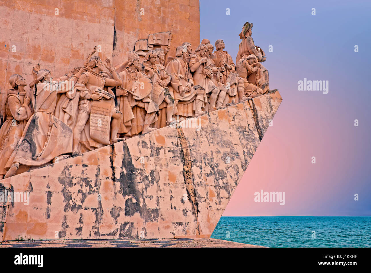 Stone ship shaped Monument to the Discoveries hailing Portugals famous ...