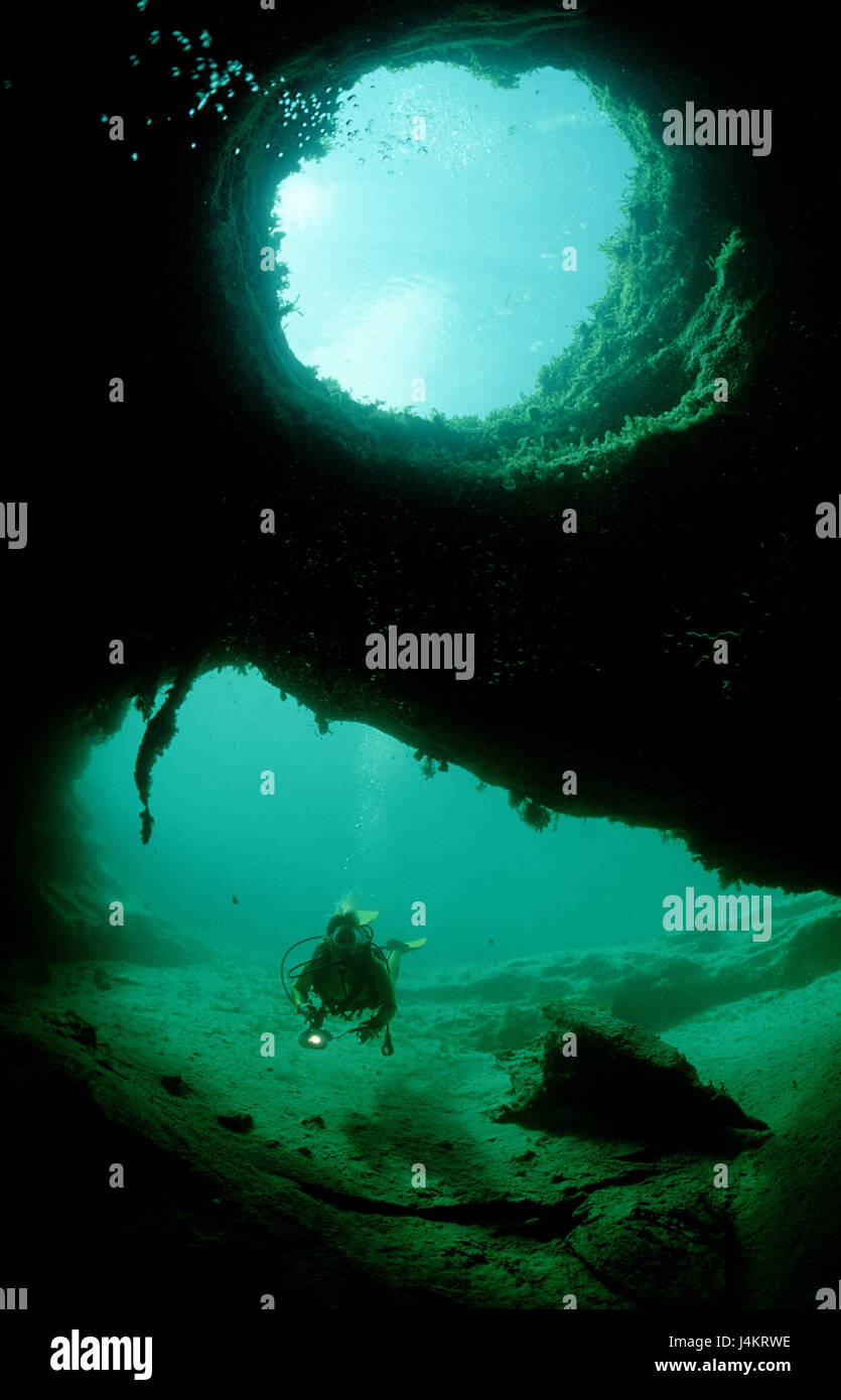 Pit diver, underwater pit Stock Photo - Alamy