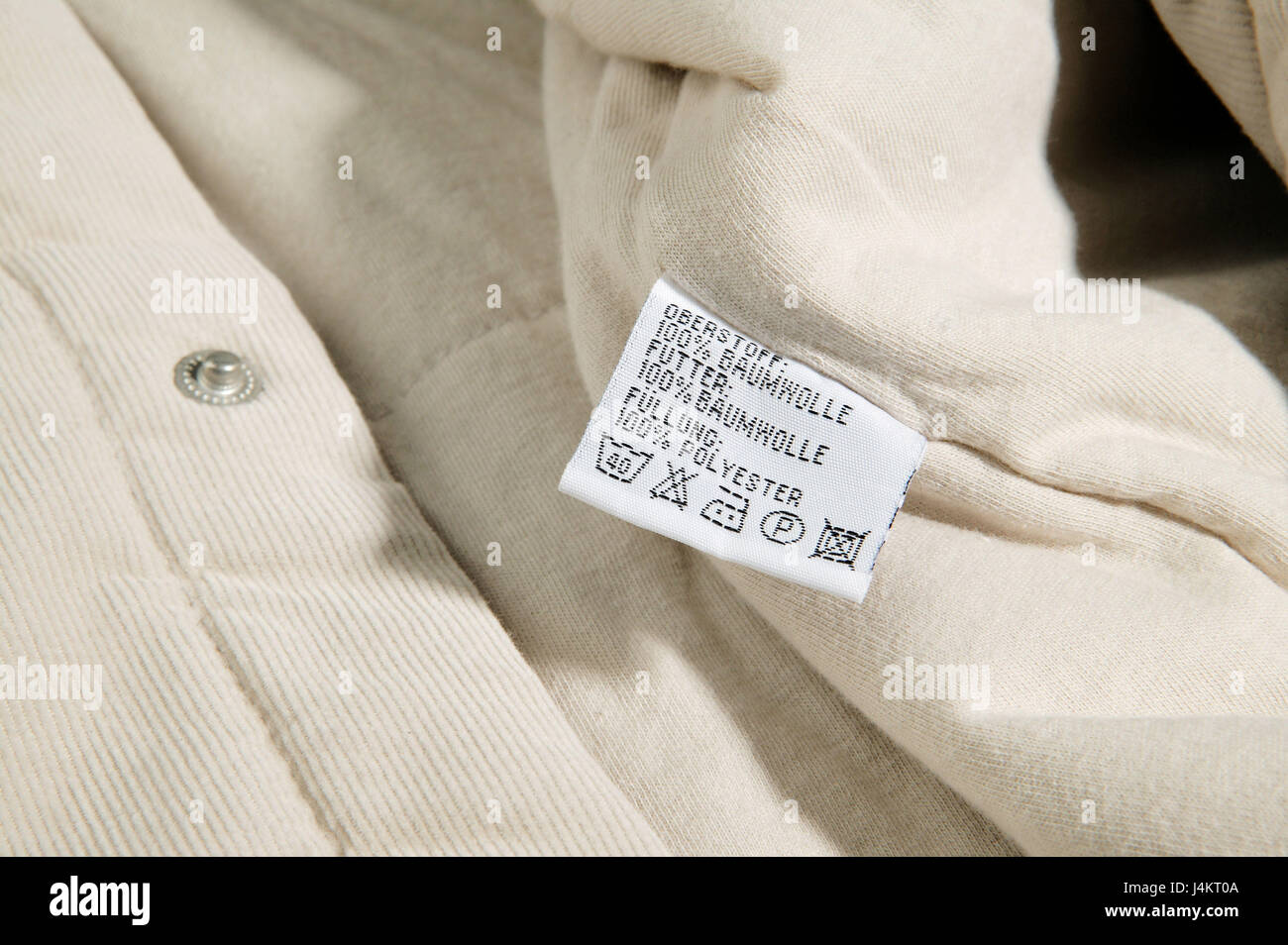 Garment, label, nursing instructions clothes, clothing, textiles, upper ...