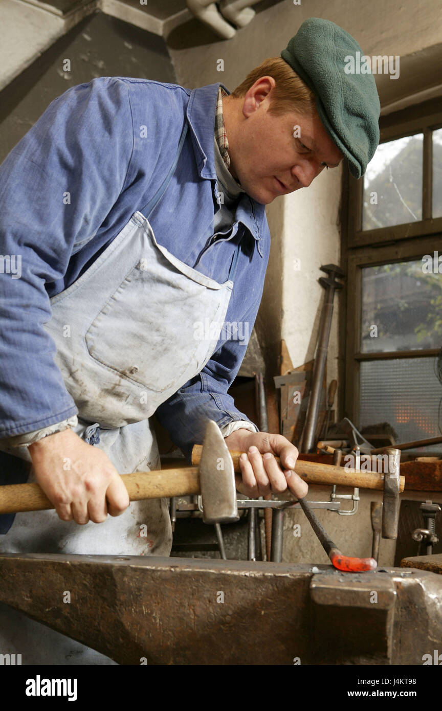 Garage, smith, anvil, manufacture, handrail smith-iron forges, man ...