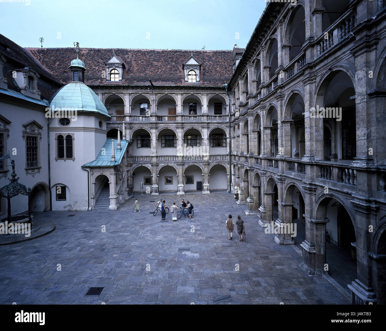 Austria, Styria, Graz, country house, arcade court, tourist Europe ...