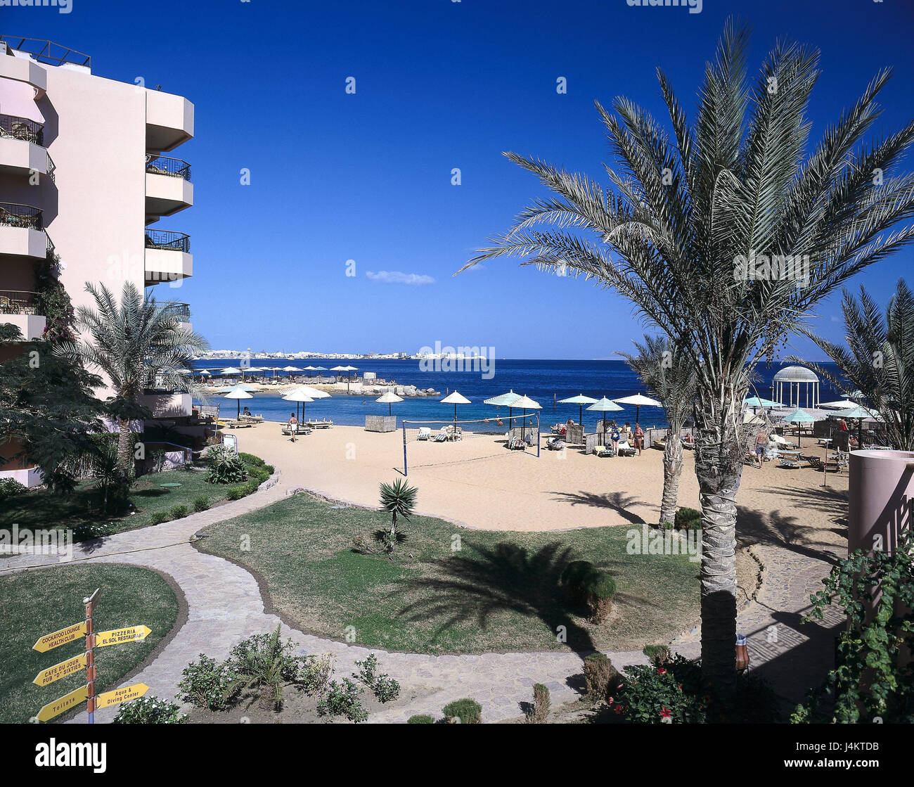 Egypt, Hurghada, seaside resort, overview, beach, tourist summer, beach ...