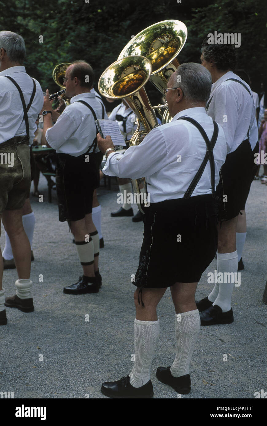 Germany, Bavaria, band, music for brass instruments, detail no model ...