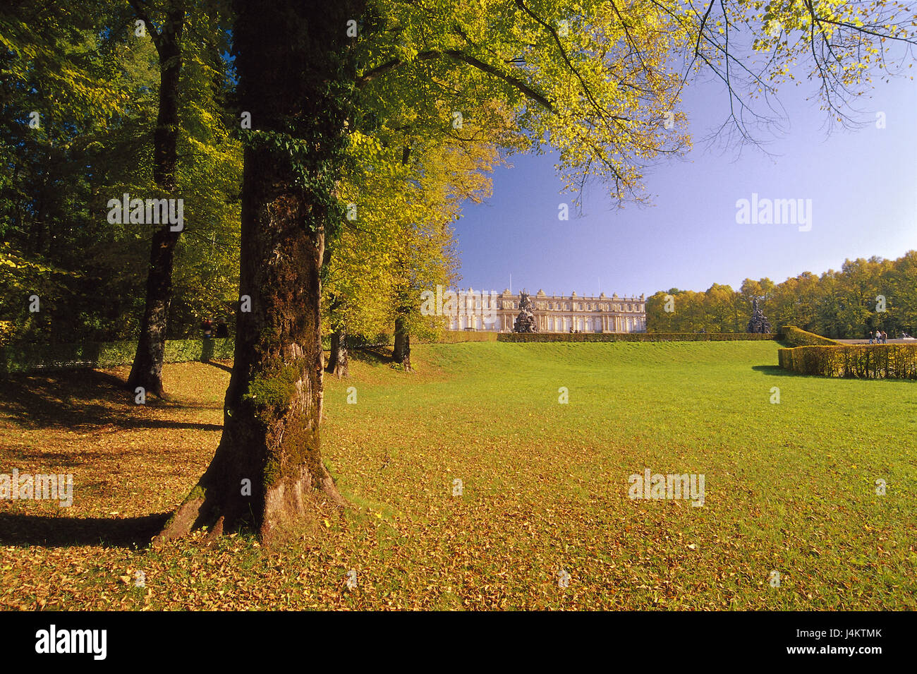 Germany, Upper Bavaria, Chiemgau, lock Lord's Lake Chiem, detail, park ...