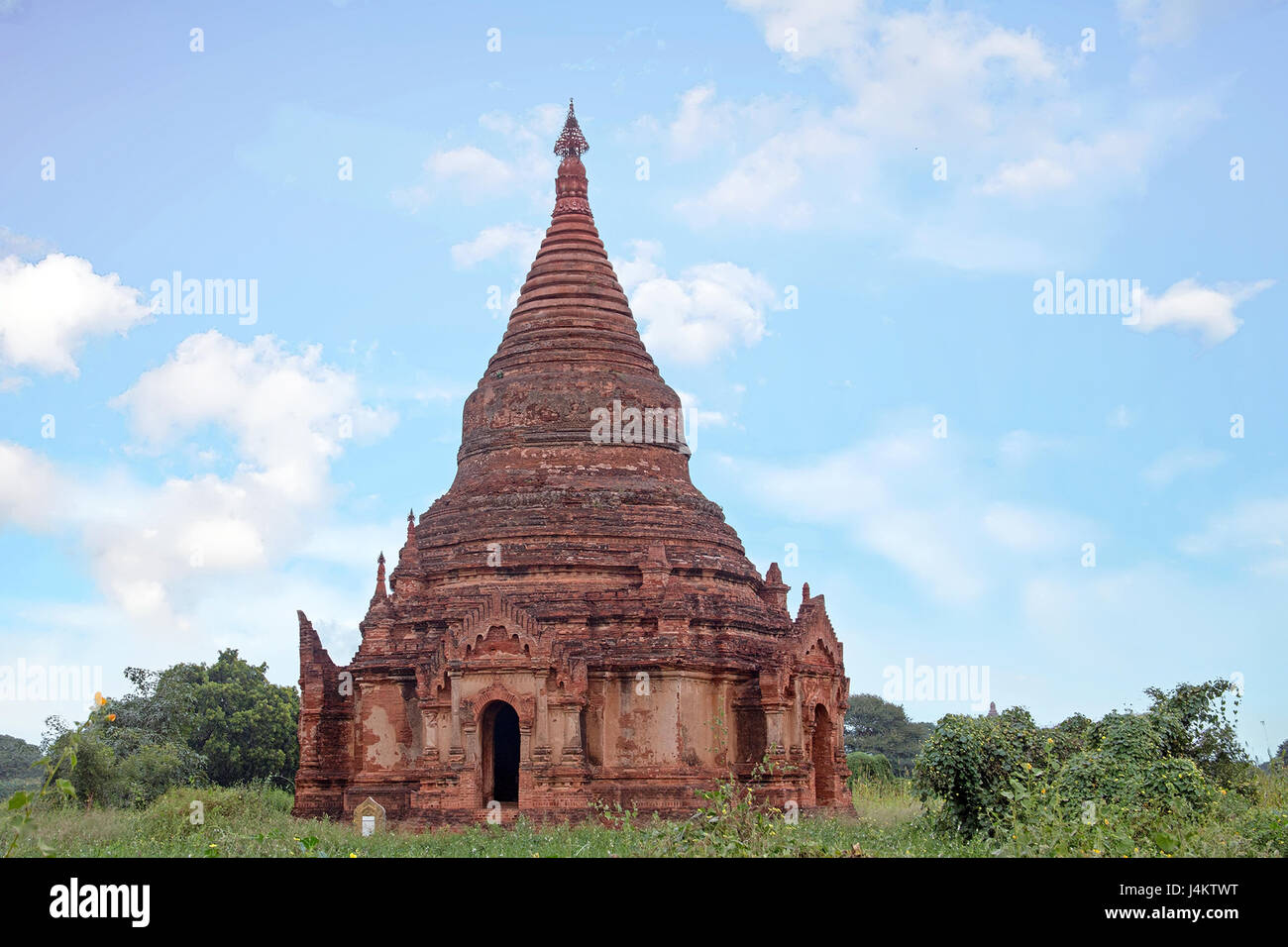 Ancient pagoda in the landscape from Bagan in Myanmar Stock Photo - Alamy