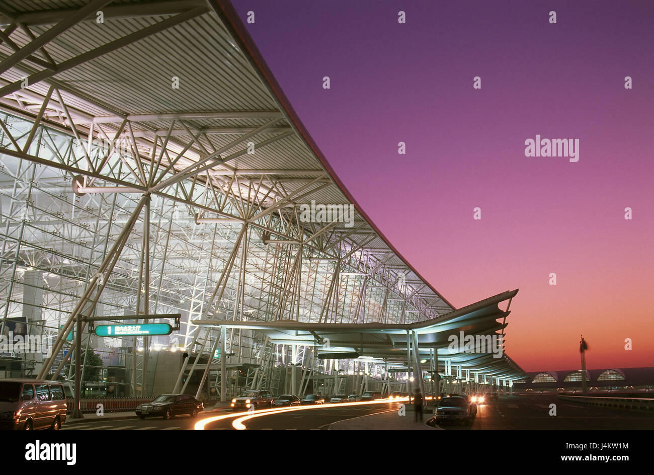 China, Guangdong Province, canton, Baiyun, airport terminal, lighting ...