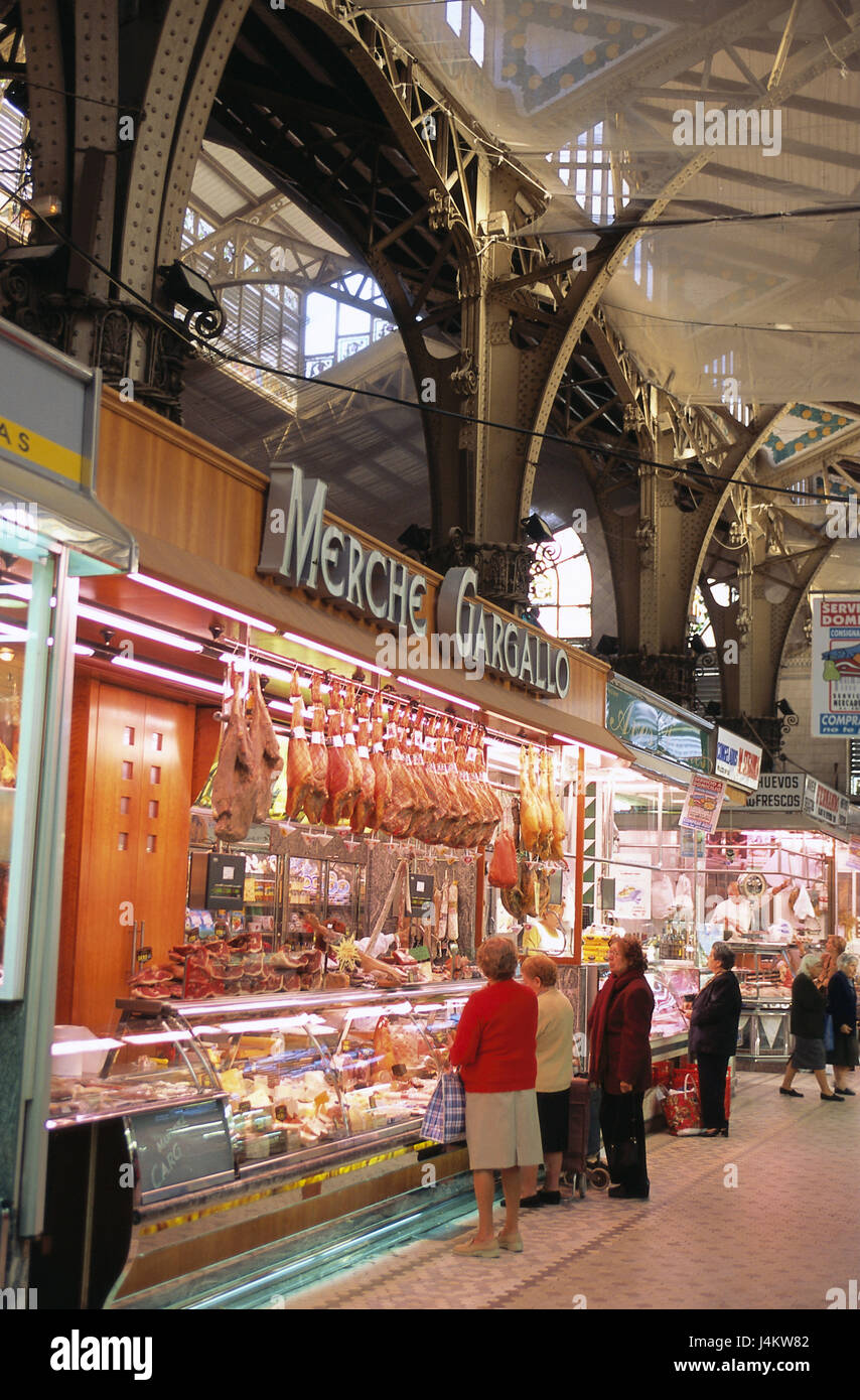 Spain, Valencia, city centre, Old Town, Mercat Central, covered market ...