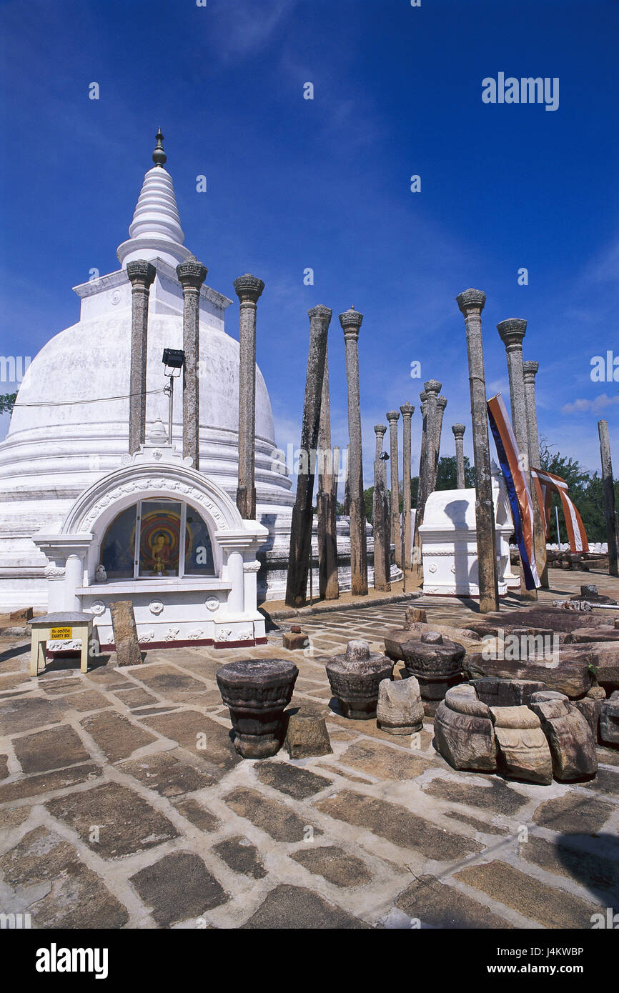 Sri Lanka, Anuradhapura, Thuparama Dagoba, approx. in 307 B.C. South ...