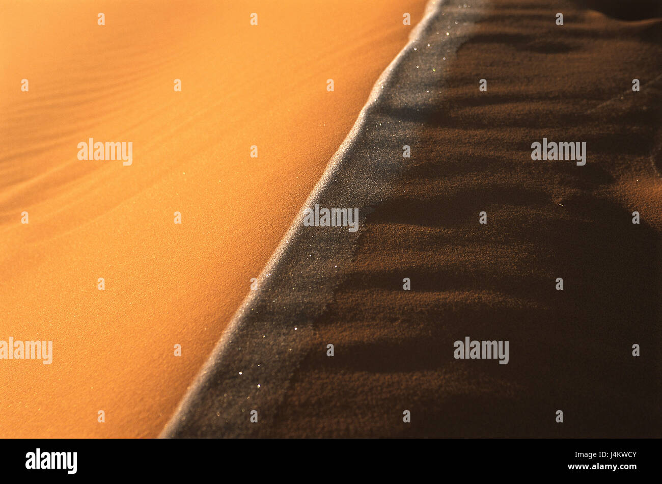 Libya, desert Sahara, erg Mur train, dune neck, detail, light, shade ...