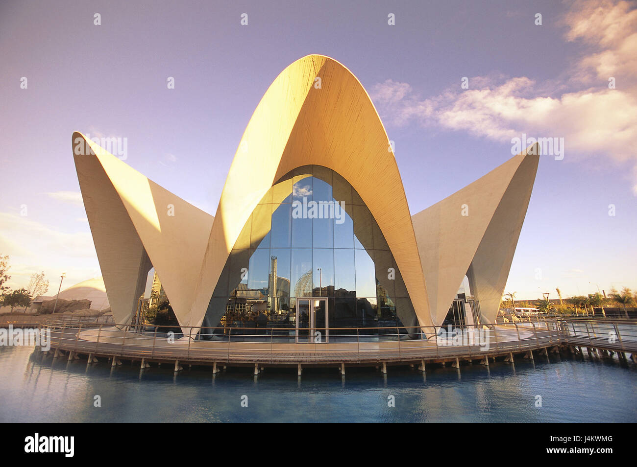 Spain, Valencia, Ciudad de read Artes Y read Ciencias, water park L ...