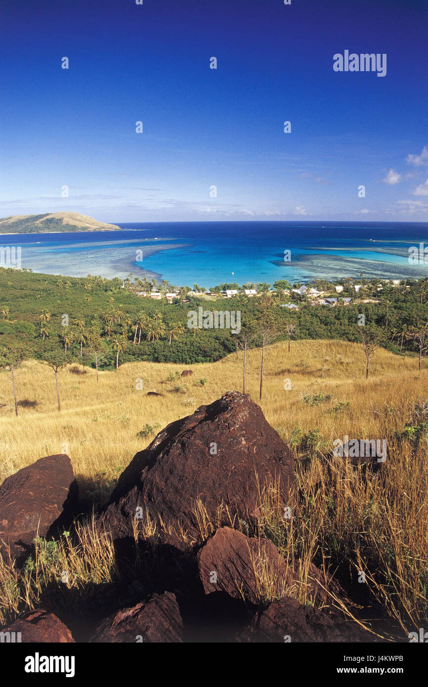The South Pacific, Fiji islands, Yasawas, Oarsman Bay, scenery, coast ...