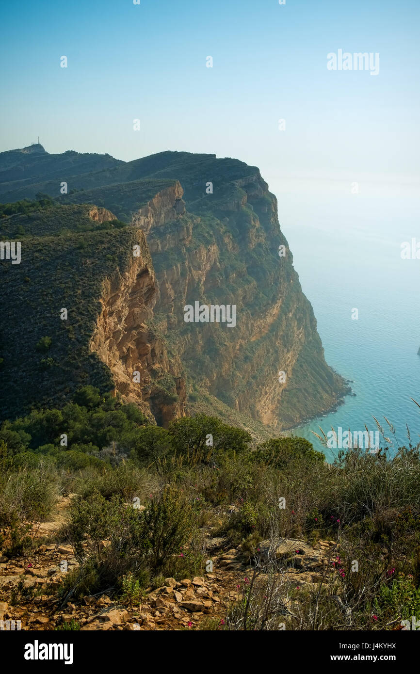 Dramatic cliffs in Sierra Helada natural park, Benidorm, Costa Blanca ...