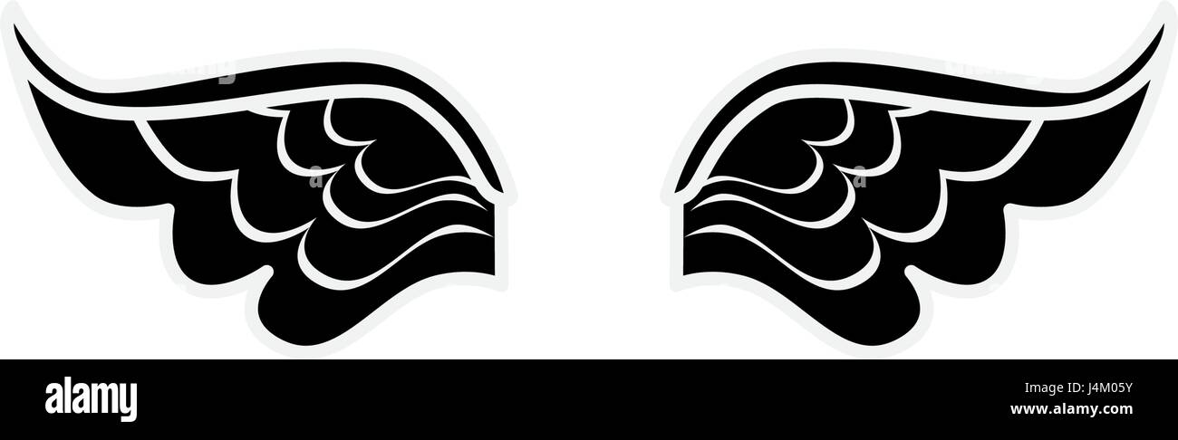 feather wings isolated Stock Vector Image & Art - Alamy