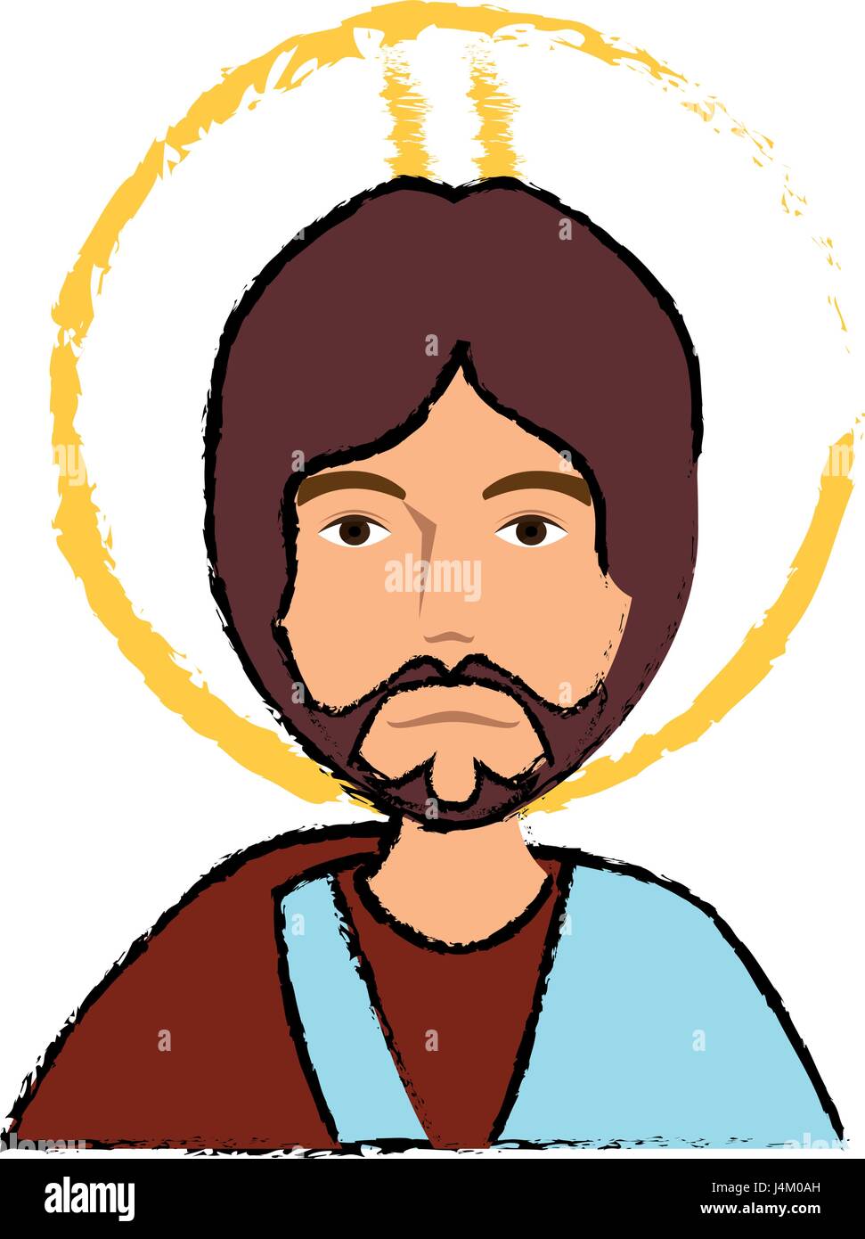 Jesuschrist face cartoon Stock Vector Image & Art - Alamy