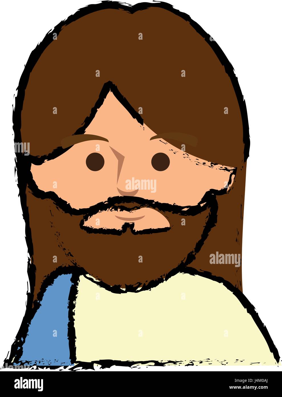 Jesuschrist face cartoon Stock Vector Image & Art - Alamy