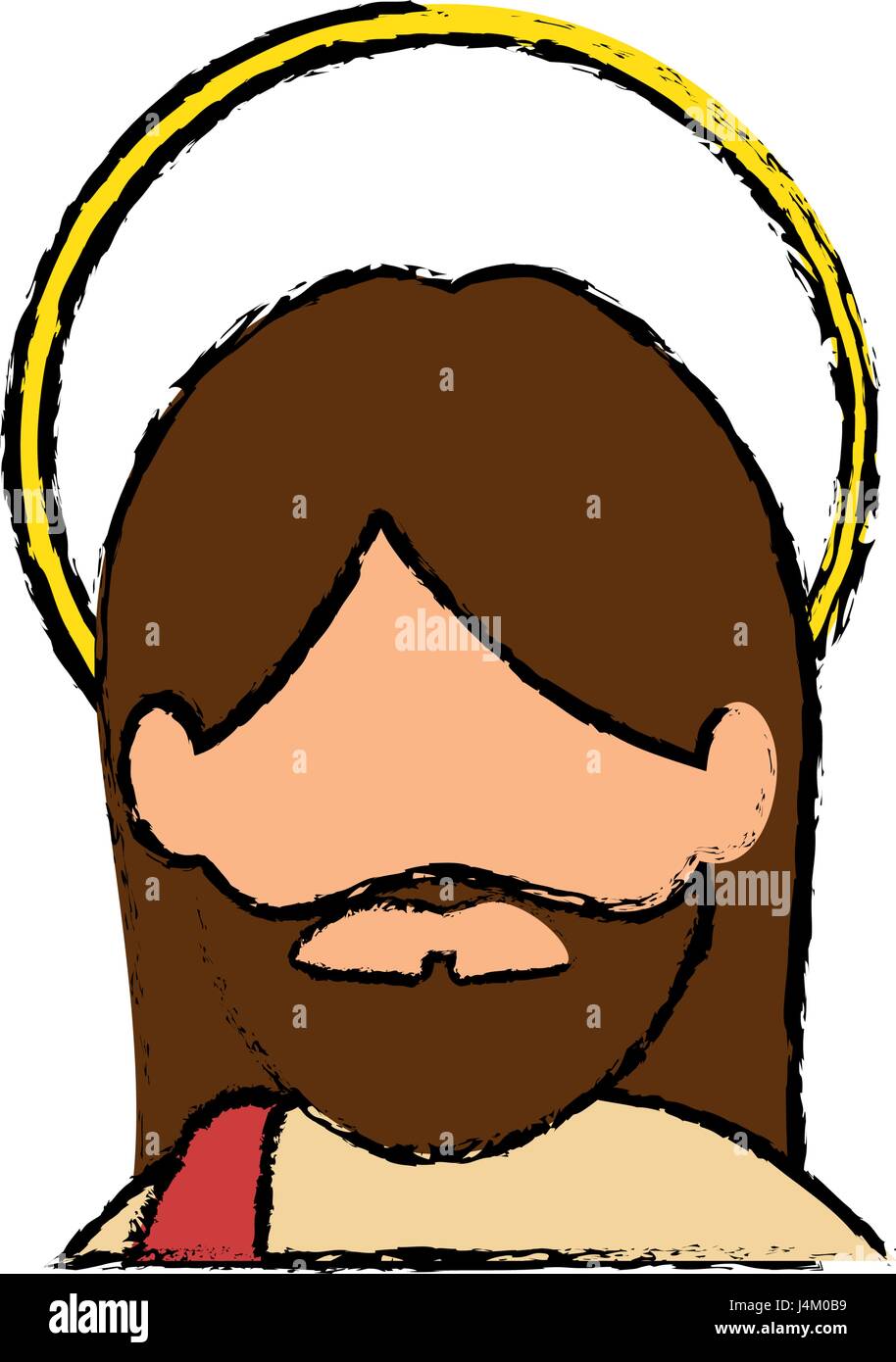 Jesuschrist face cartoon Stock Vector Image & Art - Alamy