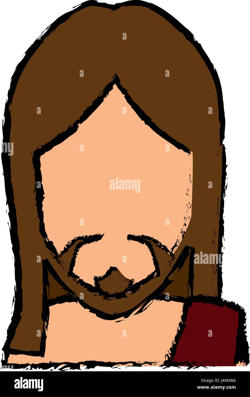 Jesuschrist face cartoon Stock Vector Image & Art - Alamy