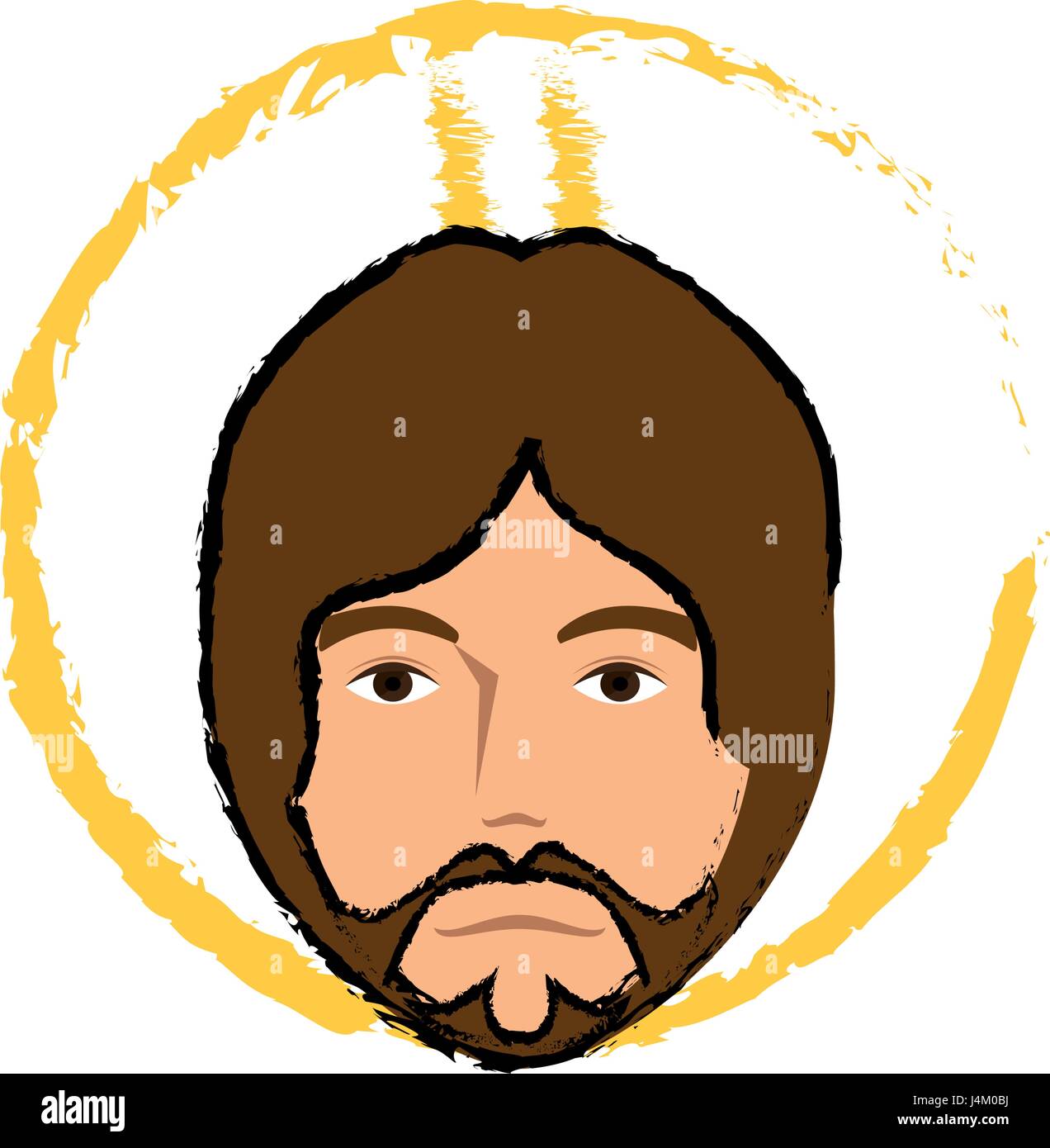 Jesuschrist face cartoon Stock Vector Image & Art - Alamy