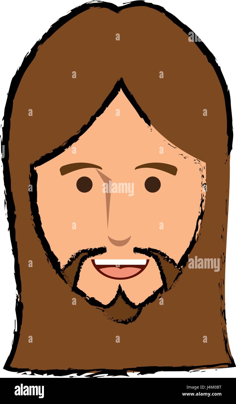 Jesuschrist face cartoon Stock Vector Image & Art - Alamy