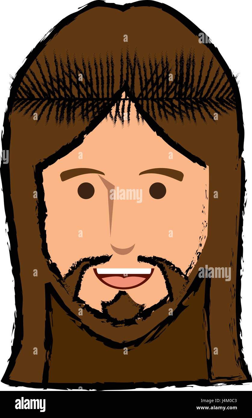 Jesuschrist face cartoon Stock Vector Image & Art - Alamy