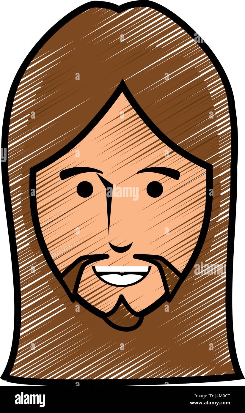 Jesuschrist face cartoon Stock Vector Image & Art - Alamy