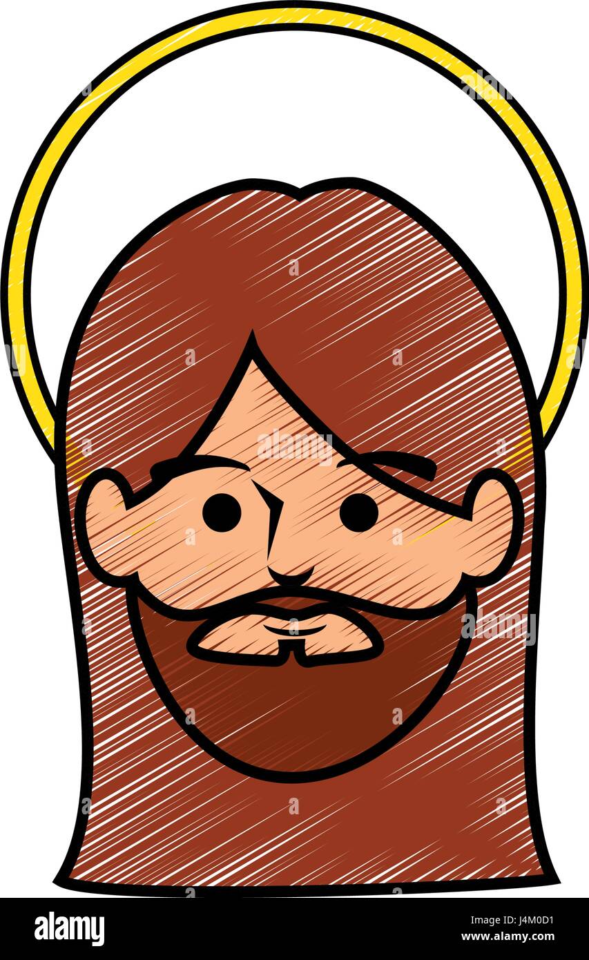 Jesuschrist face cartoon Stock Vector Image & Art - Alamy