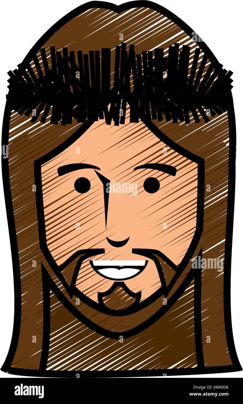 Jesuschrist face cartoon Stock Vector Image & Art - Alamy