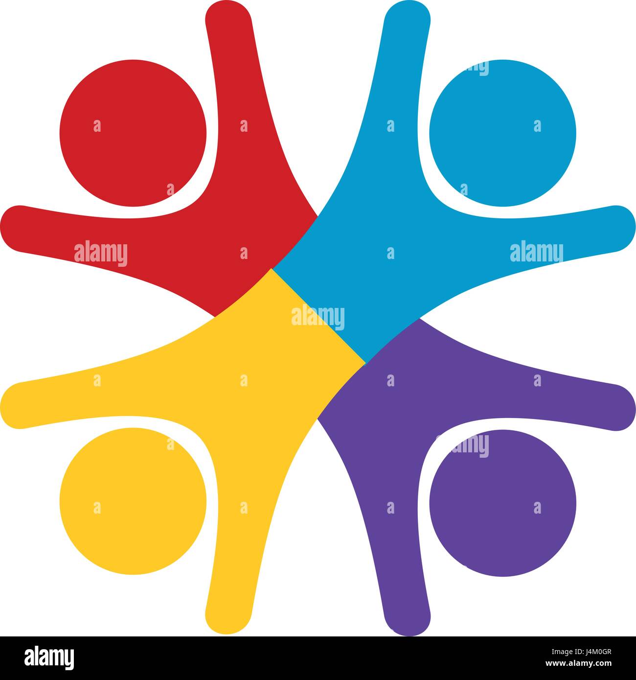 Teamwork abstract symbol Stock Vector Image & Art - Alamy