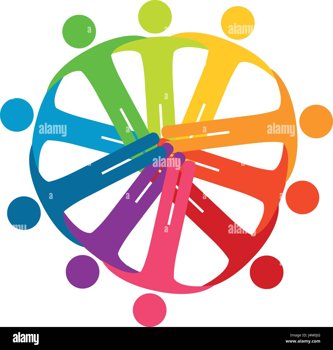 Teamwork abstract symbol Stock Vector Image & Art - Alamy