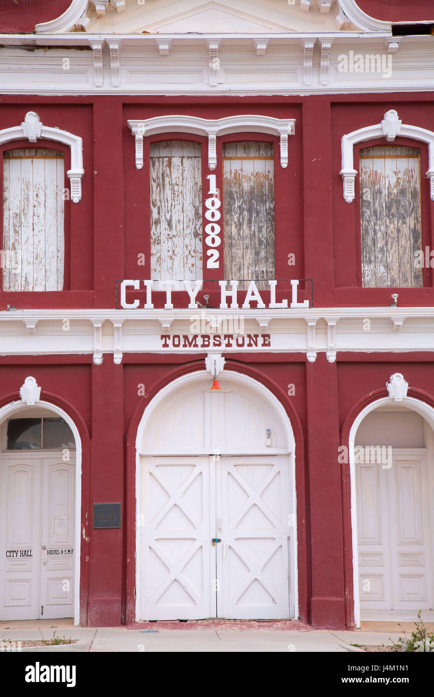 City Hall, Tombstone, Arizona Stock Photo - Alamy
