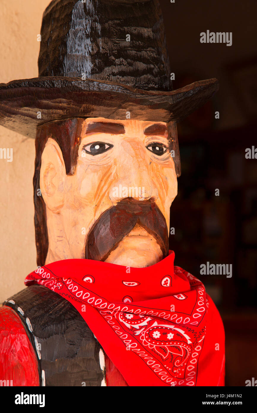 Cowboy carving, Tombstone, Arizona Stock Photo - Alamy