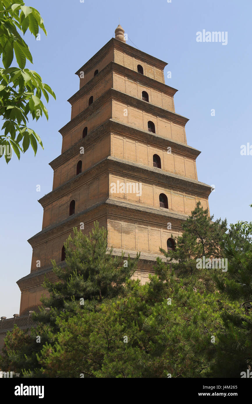 Giant Wild Goose Pagoda, Xian, China Stock Photo - Alamy