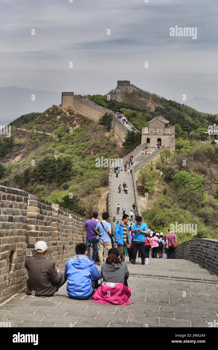 Great wall of China, Badaling section near Beijing, China Stock Photo ...