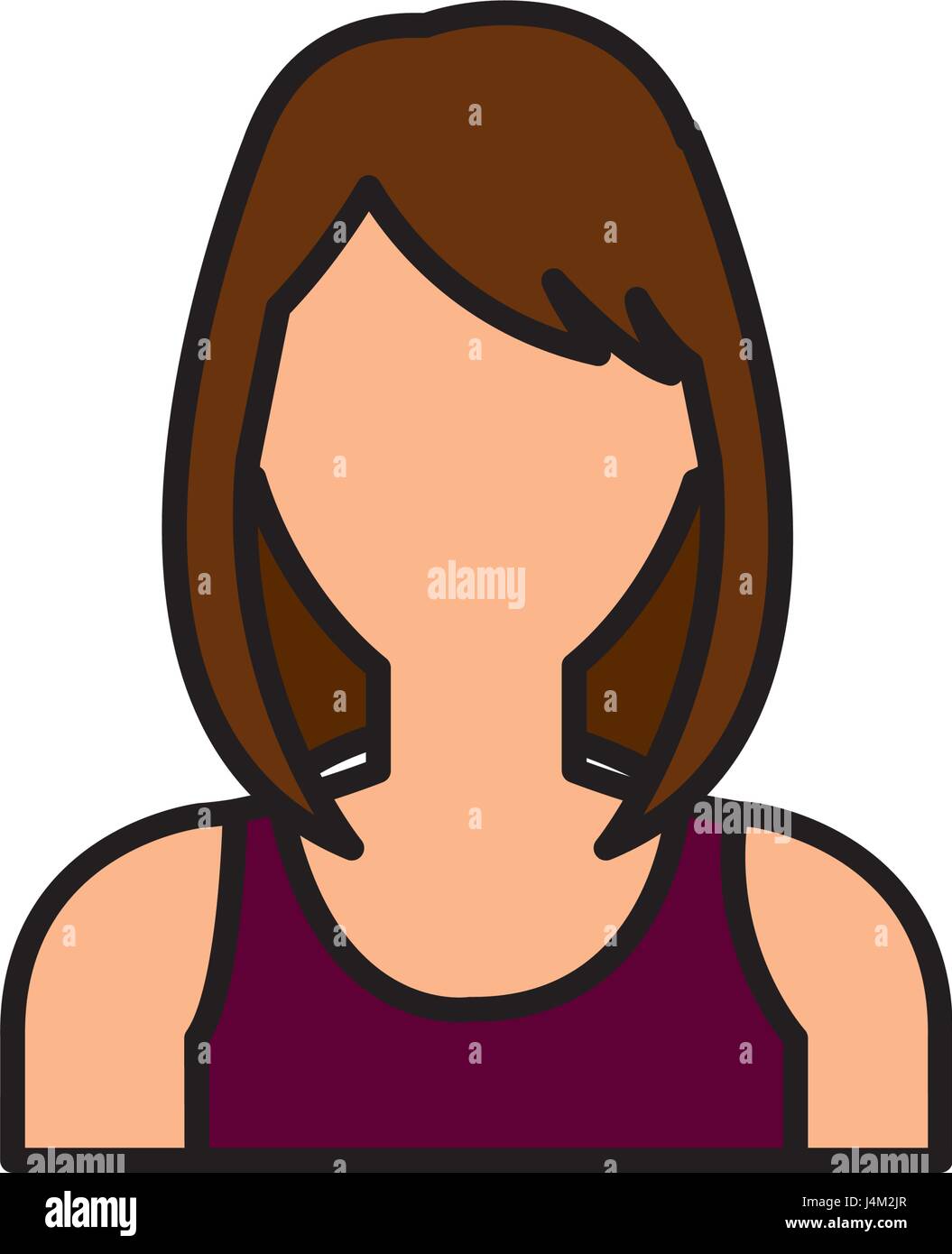 Young woman profile Stock Vector Image & Art - Alamy