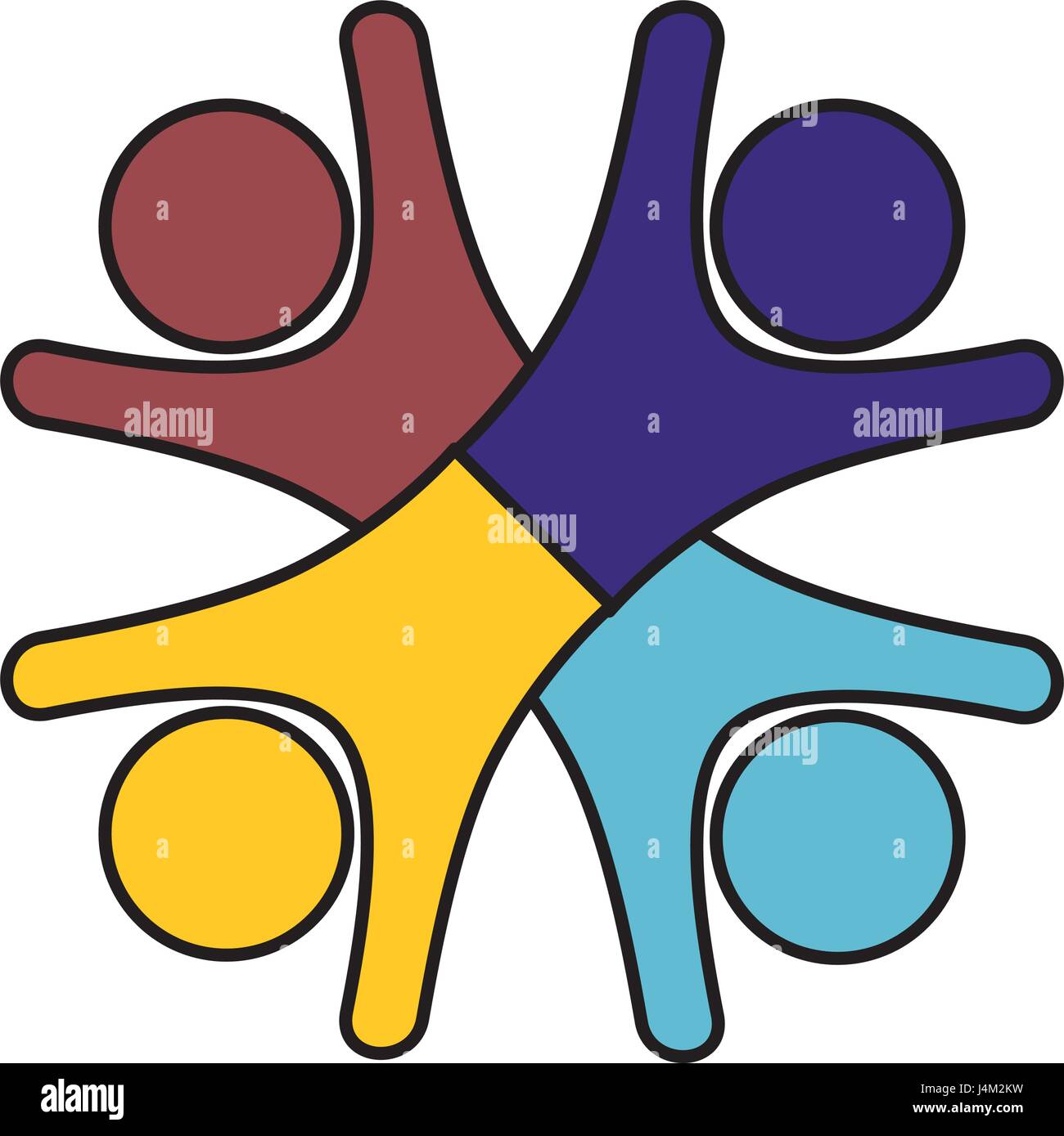 Teamwork abstract symbol Stock Vector Image & Art - Alamy